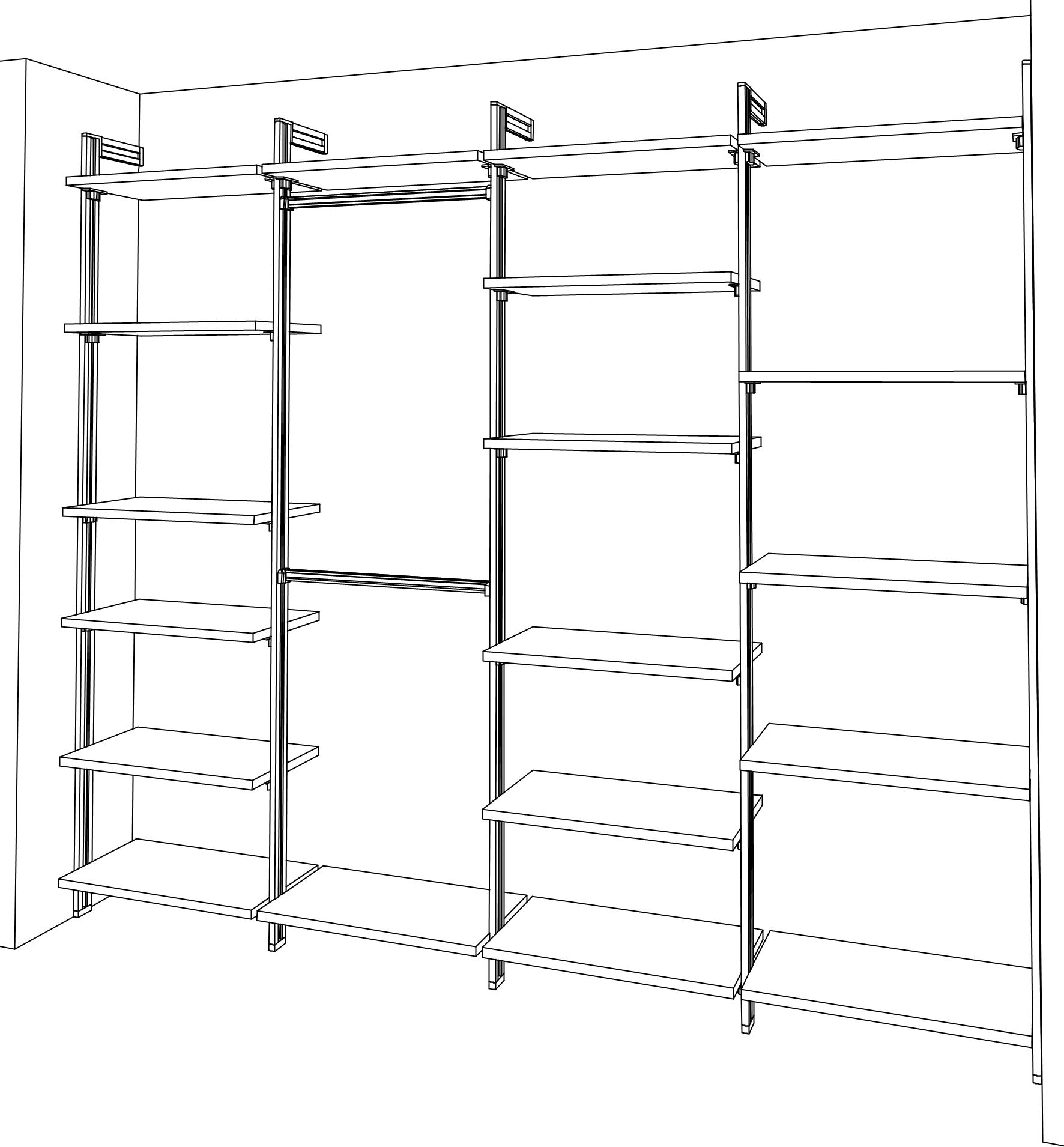 Regalsysteme aus Alu / Holz - Schreinerei Härtenberger